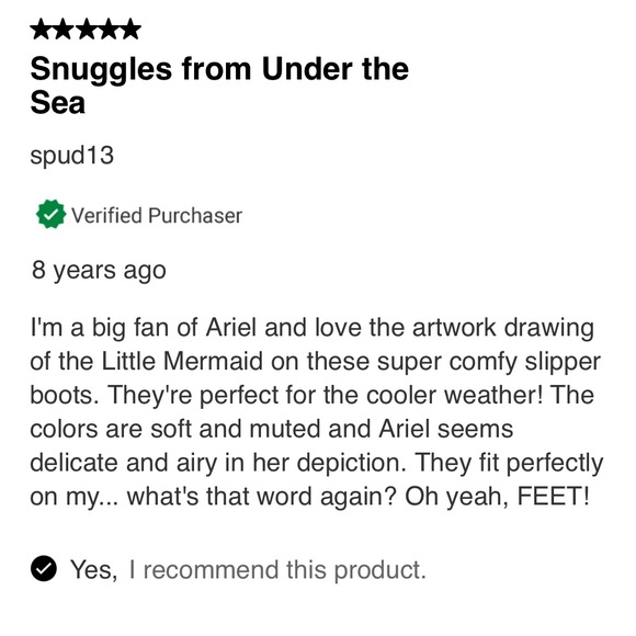 Disney | Shoes | Disney The Little Mermaid Sketch Slipper Boot | Poshmark